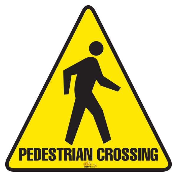 Pedestrian Crossing Floor Sign - Floor Marking Sign, 12"