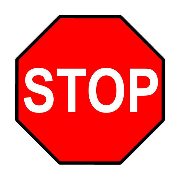 Standard Red Stop Sign - Floor Marking, 54"