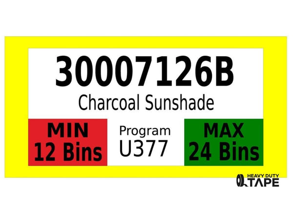 Fifo Sign With Min./Max Quantities